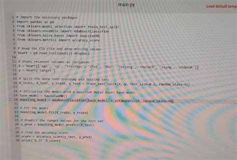 Solved 136 Lab Boosting Using Adaboostclassifier The Heart