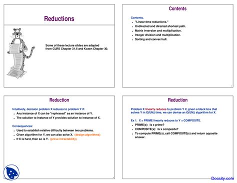 reductions algorithm and complexity analysis lecture slides docsity