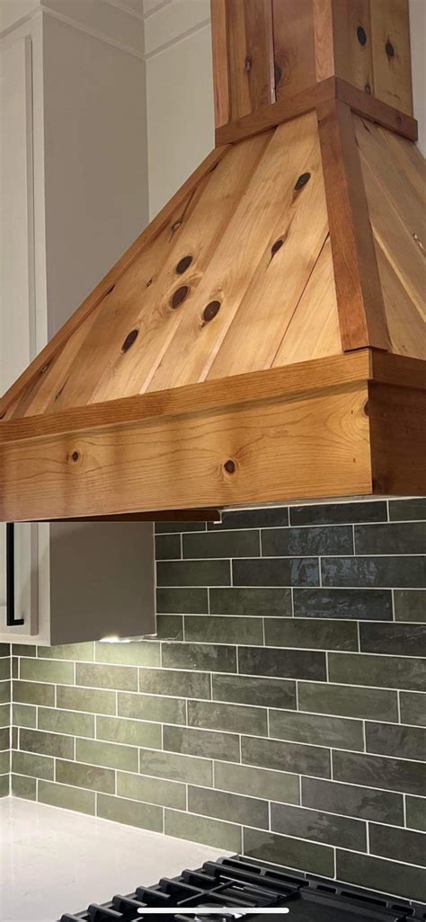 Rustic Wooden Range Hood For Your Kitchen