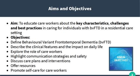 Dementia Behavioural Variant Frontotemporal Dementia Awareness