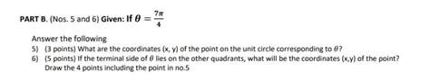 Solved PART B Nos and Given If θ π Answer the Chegg