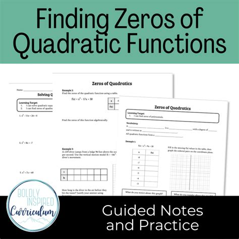 Solving Quadratic Equations By Factoring Guided Notes And Worksheets Made By Teachers