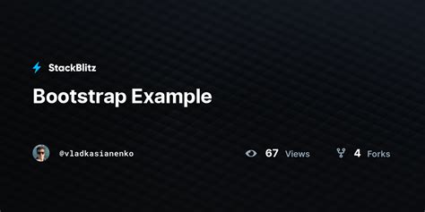 Bootstrap Example Stackblitz