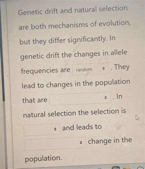 Solved Genetic Drift And Natural Selection Are Both