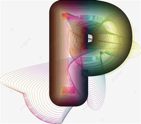 Abstract Colorful Letter P Type Text Graphic Vector Type Text Graphic Png And Vector With