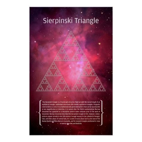 Sierpinski Triangle Poster Zazzle Random Science Facts Mathematics