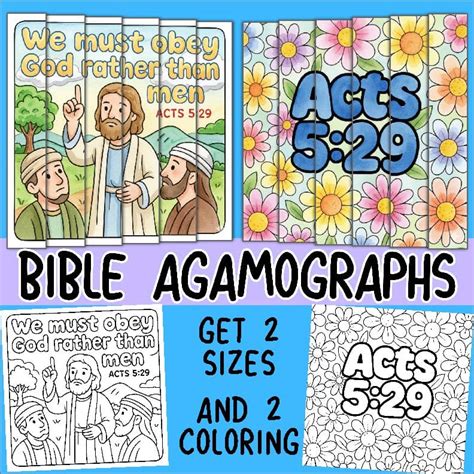 Acts 529 Obey God Rather Than Men Bible Coloring Agamograph