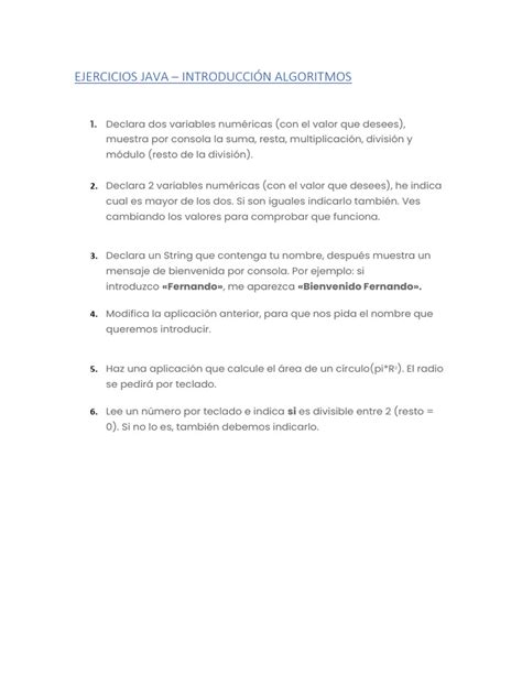 02 ejercicios basicos java pdf