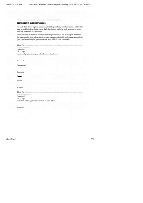 Isye 6501 Midterm 2 Intro Analytics Modeling Isye 6501 O01 Oan O01 Msa