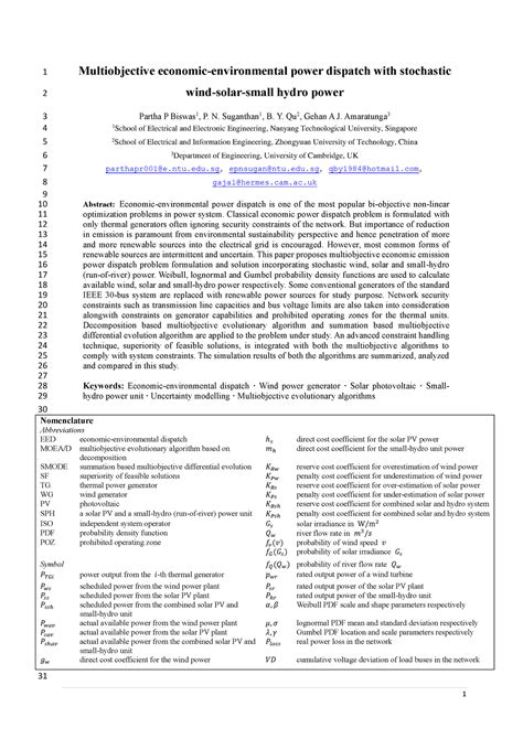 Multiobjectiveeconomicpowerdispatch 1 Multiobjective Economic