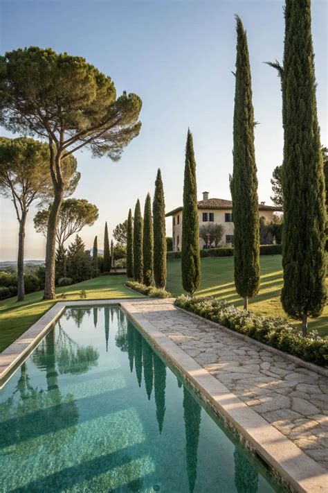 17 Stunning Italian Cypress Tree Landscaping Ideas