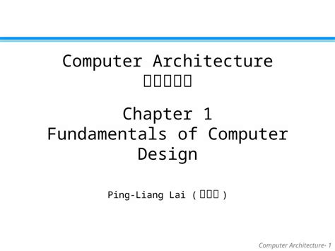 PPT Chapter Fundamentals Of Computer Design Ppt DOKUMEN TIPS