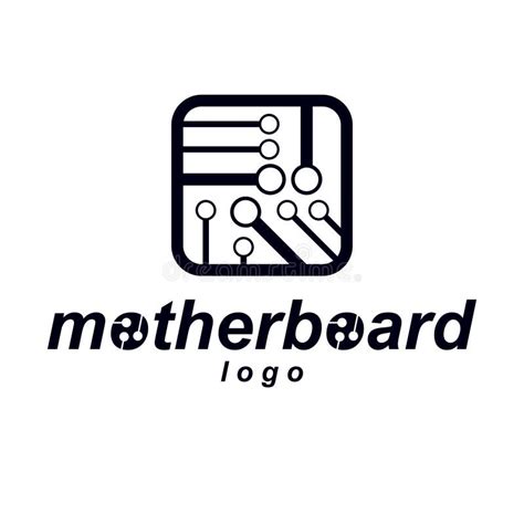 Vector Technology Cpu Design With Square Microprocessor Scheme Stock Vector Illustration Of