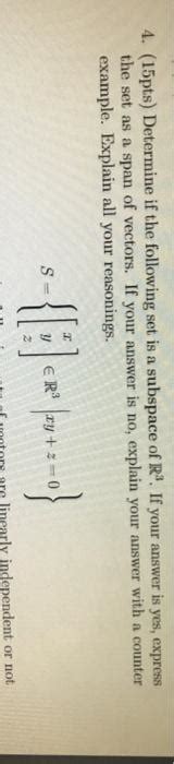 Solved 5 15pts Determine Whether The Following Sets Of