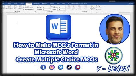 how to create multiple choice question mcq paper in microsoft word