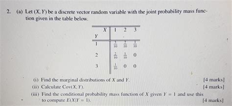 solved 2 a let x y be a discrete vector random variable