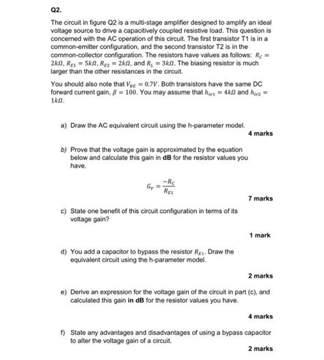 Solved Ommon Collector Configuration The Resistors Have