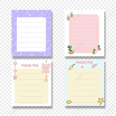 스티커 일러스트 귀여운 벽돌 일정 노트 메모 메모지디자인세트 Png 일러스트 무료 다운로드 Lovepik