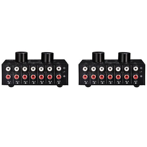 2x 6 Input 1 Output Switcher Audio Source Switcher Audio Input Signal