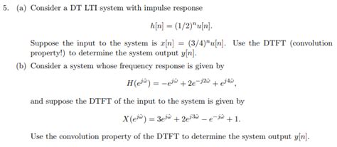 Solved A Consider A DT LTI System With Impulse Response Chegg