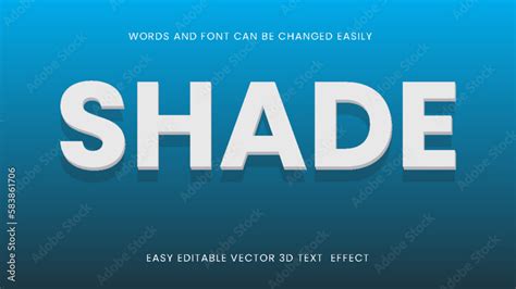 Shade D Text Effect Style Design Stock Vector Adobe Stock