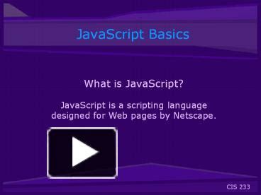 JavaScript Basics Presentation Free To Download