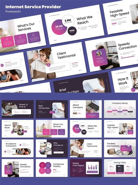 Internet Service Provider Powerpoint Template Internet Service