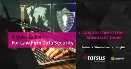 Data Security For Law Firms A Quick Guide From Tarsus On Demand