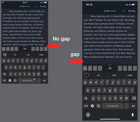 Gap Between Text And Keyboard Scrivener For Ios Literature And Latte