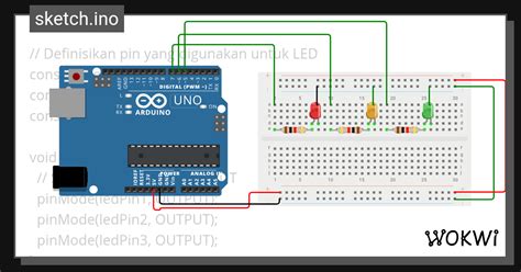 Led Traffic Light Simple Wokwi Esp32 Stm32 Arduino Simulator