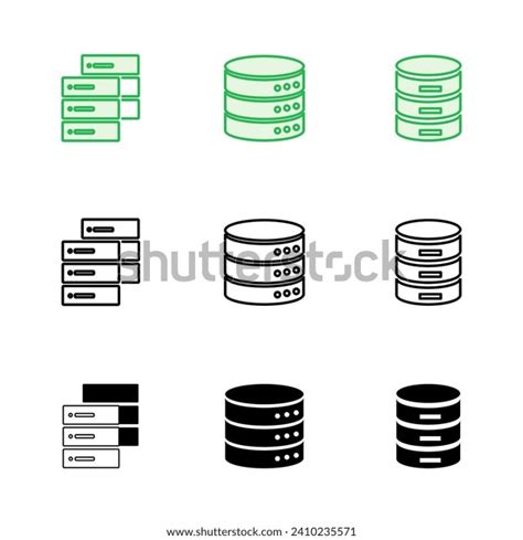 Database Icon Set Database Vector Icon Stock Vector Royalty Free 2410235571 Shutterstock