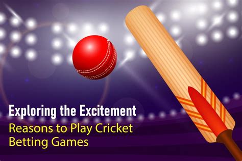 Exploring The Excitement Reasons To Play Cricket Betting Games