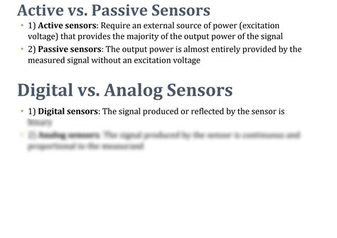 solution sensors and transducers static and dynamic characteristics of