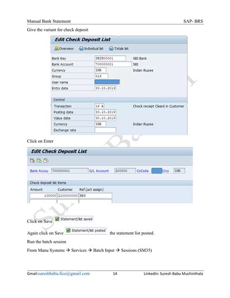 Sap Manual Bank Statement Process Flow Pdf