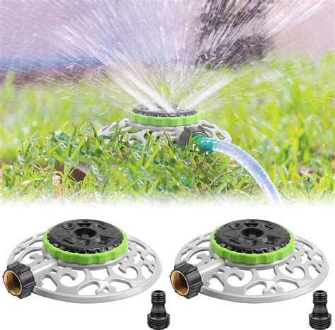 Jingmore 2 Pcs 8 Pattern Stationary Water Sprinkler Turret