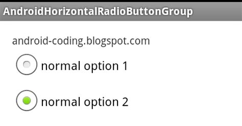 Android Coding Implement Horizontal And Scrollable Radio Button Group