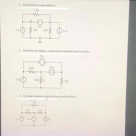 Solved Determine The Voltage Labeled V Determine The Chegg