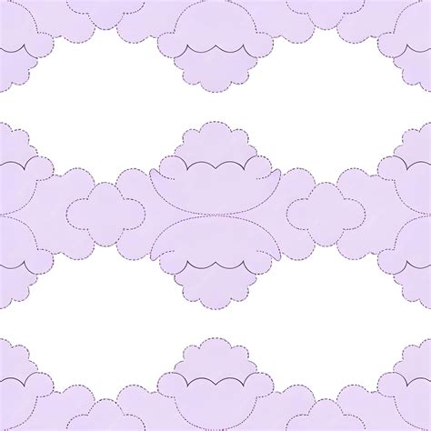 Seamless Tile Pattern Of Scalloped Edges On A Light Lilac Background Premium Ai Generated Vector