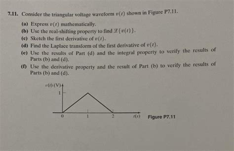 Solved Consider The Triangular Voltage Waveform V T Chegg