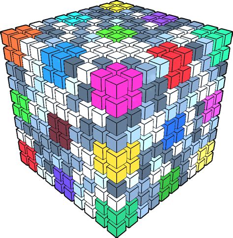 Giant Rubiks Cube Pattern Png Image