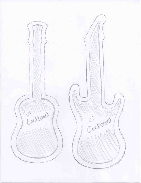 Eu Amo Artesanato Guitarra Em Feltro Com Molde
