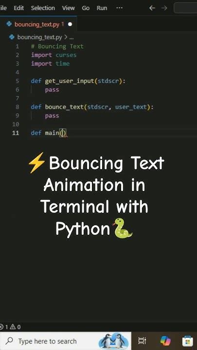 text animation bouncing text retro screen saver style python