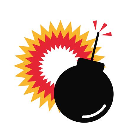 Bomb And Explosion Icon Explosion Impact Vector 26381495 Vector Art