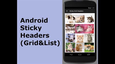 Android Sticky Headers Grid List Layout YouTube