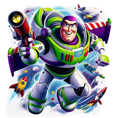 Buzz Lightyear Png Watercolor Design Splash Cartoon Character