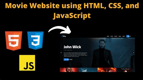 Movie Website Using Html Css And Javascript Codewithcurious