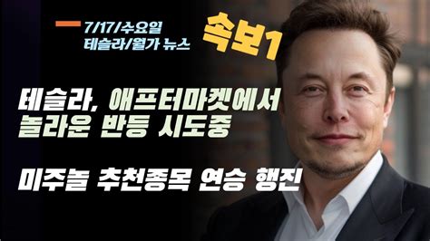 속보1717수 전기차 덜어내기 테슬라 Ai·로봇으로 채워간다 트럼프와 바이든이 무너뜨린 나스닥 미주놀 추천종목 연승 행진을 이어가 Youtube