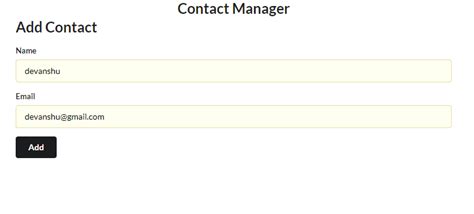 A Contact Management App Using React And JSON