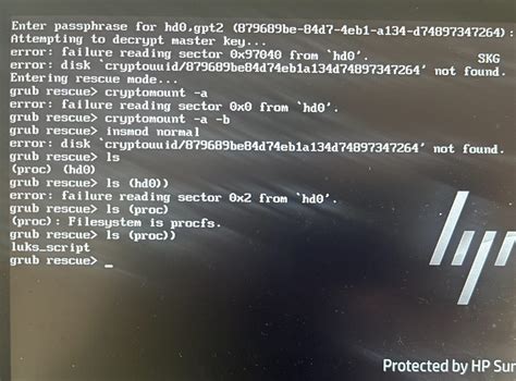 Unable To Boot A Luks Encrypted Drive As Nvme But Ok As Usb External