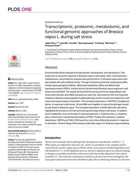 Pdf Transcriptomic Proteomic Metabolomic And Functional Genomic